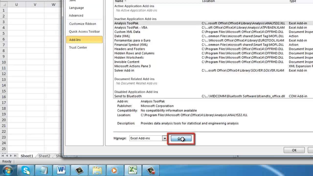 Microsoft Excel Data Analysis Add In Pac Glownanax